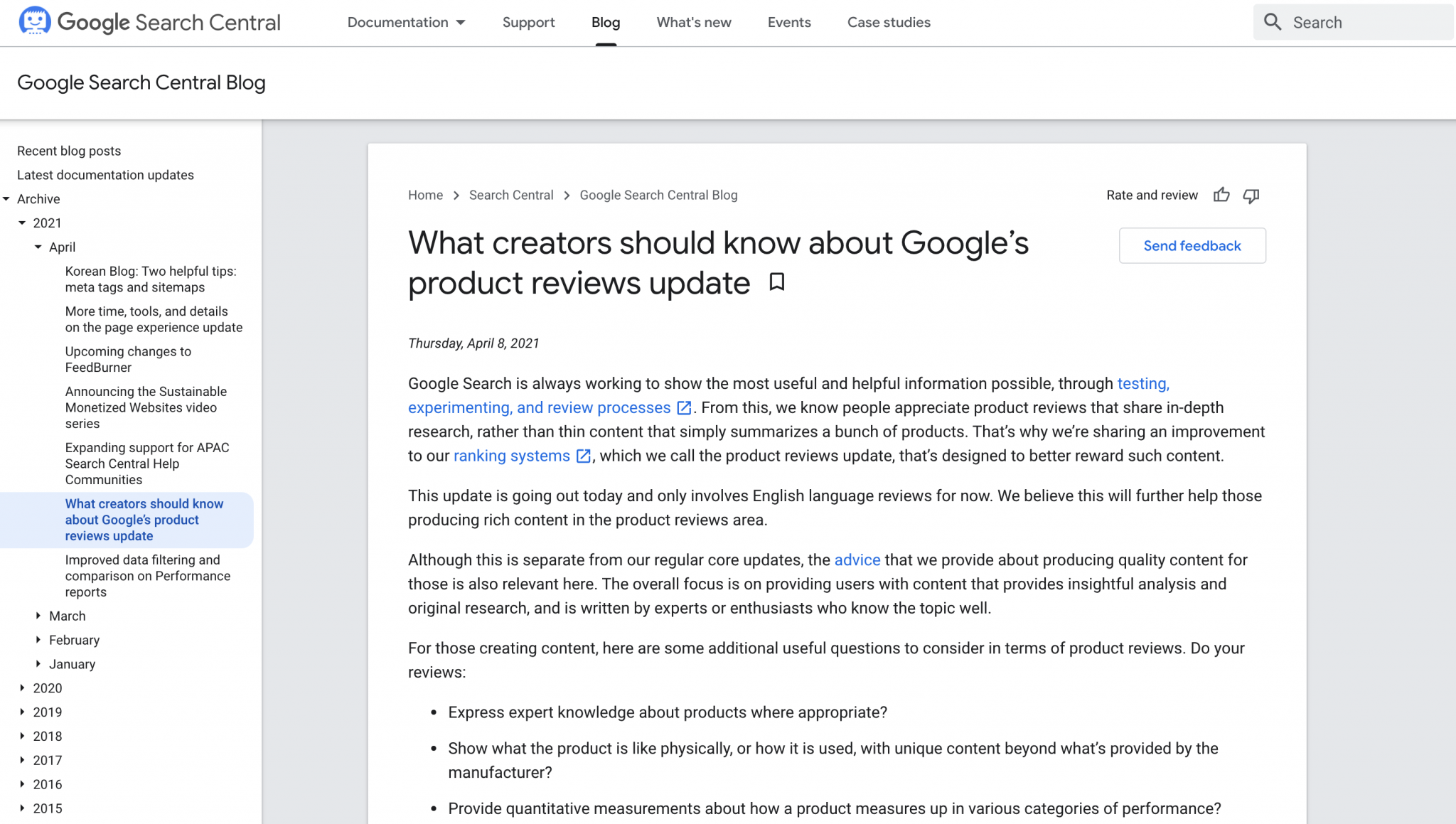 Google Algorithm Update April 8, 2021: "Google Product Reviews Update ...